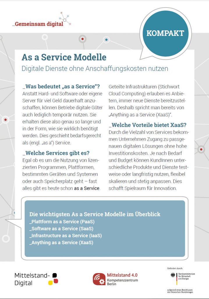As a Service Modelle. | Mittelstand-Digital Zentrum Berlin
