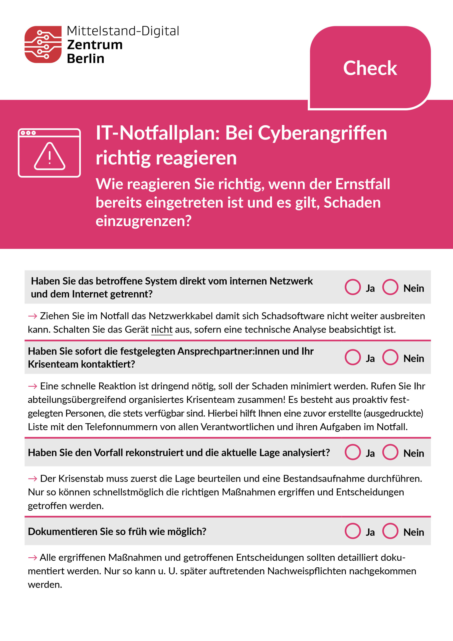 IT-Notfallplan – Im Ernstfall richtig reagieren. | Mittelstand-Digital ...